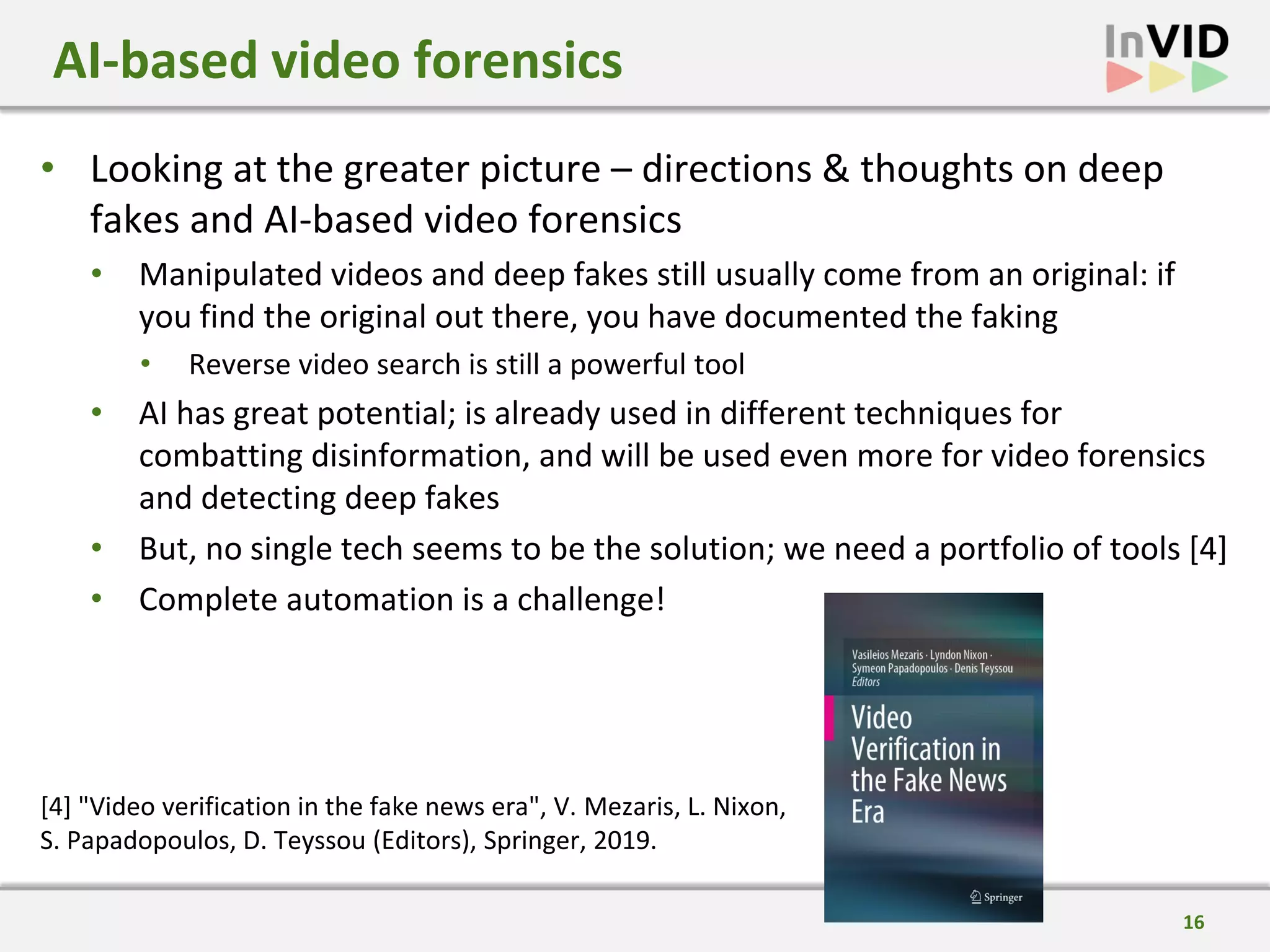 Video & AI: capabilities and limitations of AI in detecting video manipulations | PDF