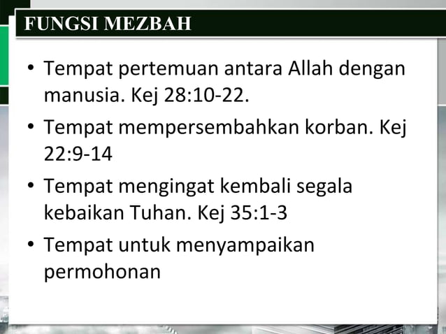 Membangun Mezbah Doa | PPT