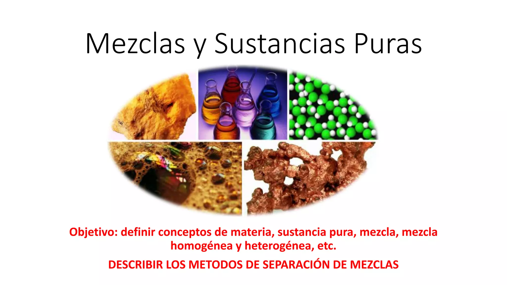 Mezclas y Soluciones, Metodos de separación de mezclas.pptx