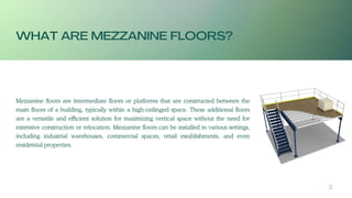 Mezzanine Floor Suppliers PPT | PDF | Industrial Property | Real Estate