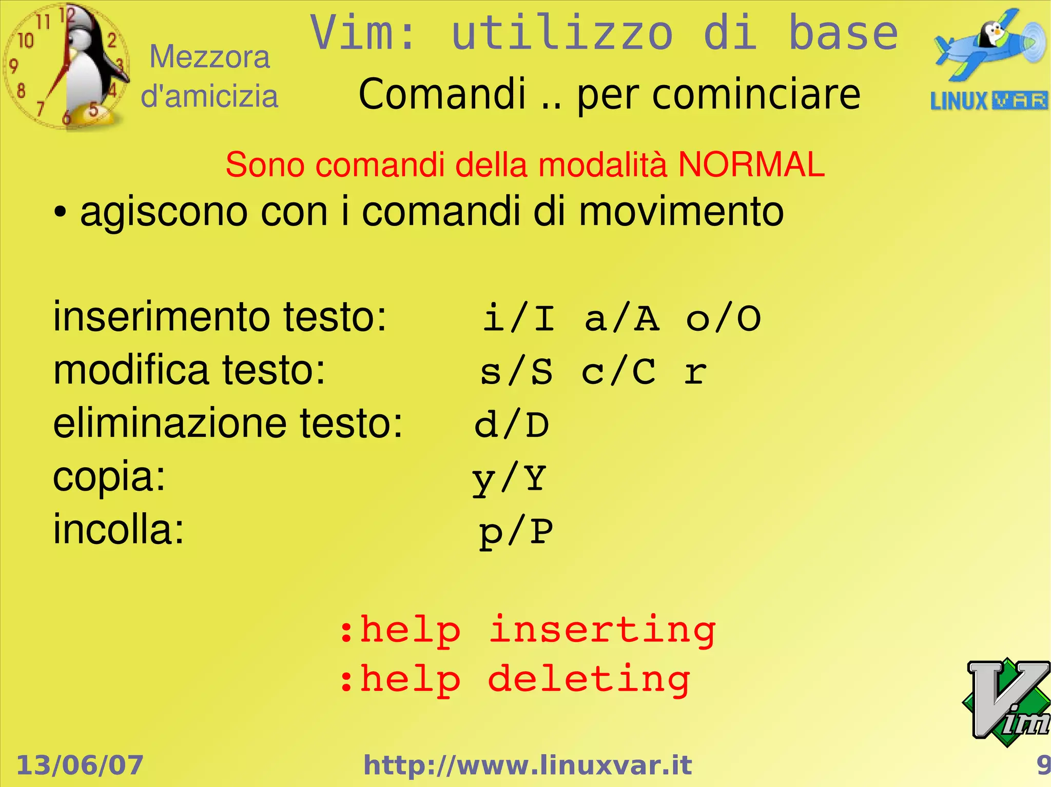 Mezzora Vim base | PDF