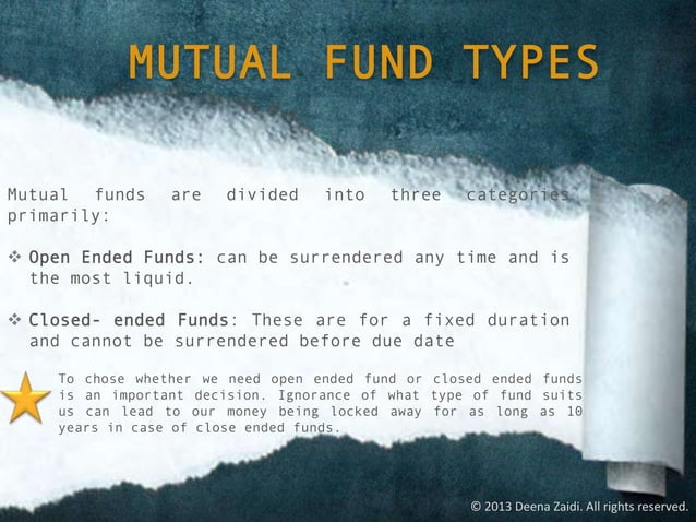 Mutual Funds for a cautious investor! | PPT
