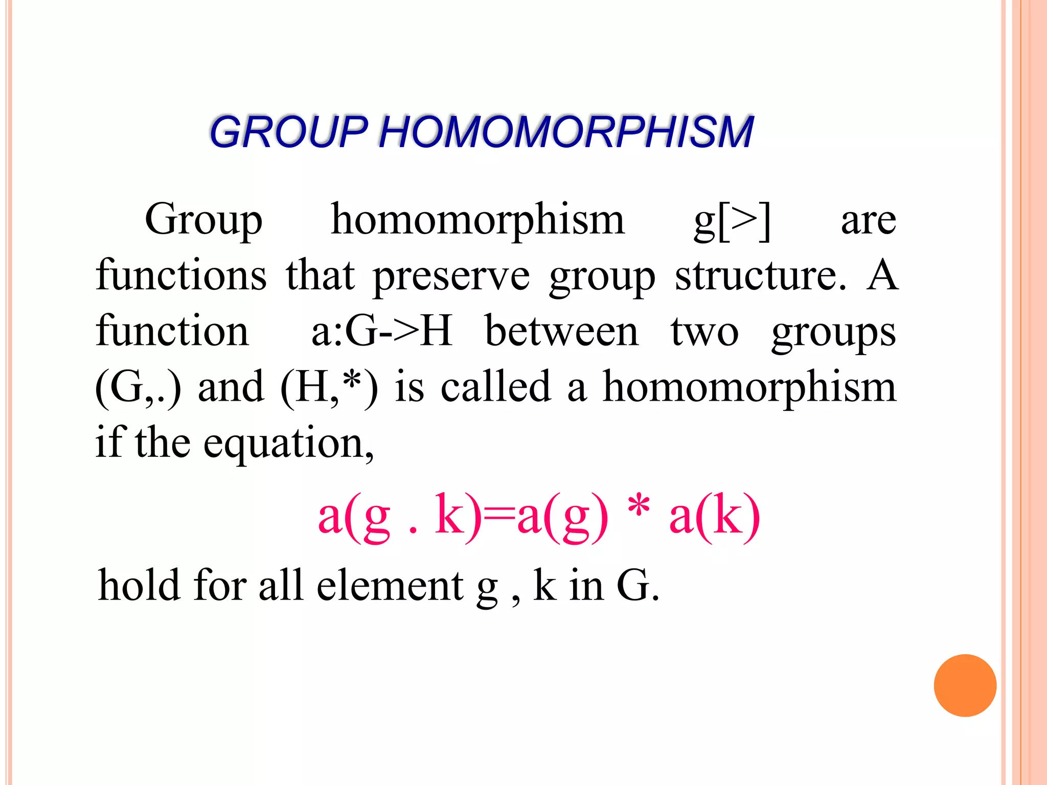Group homomorphism | PPTX