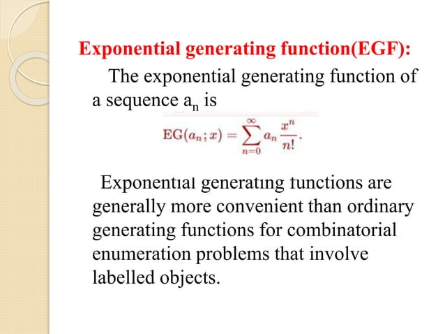 Generating functions | PPTX