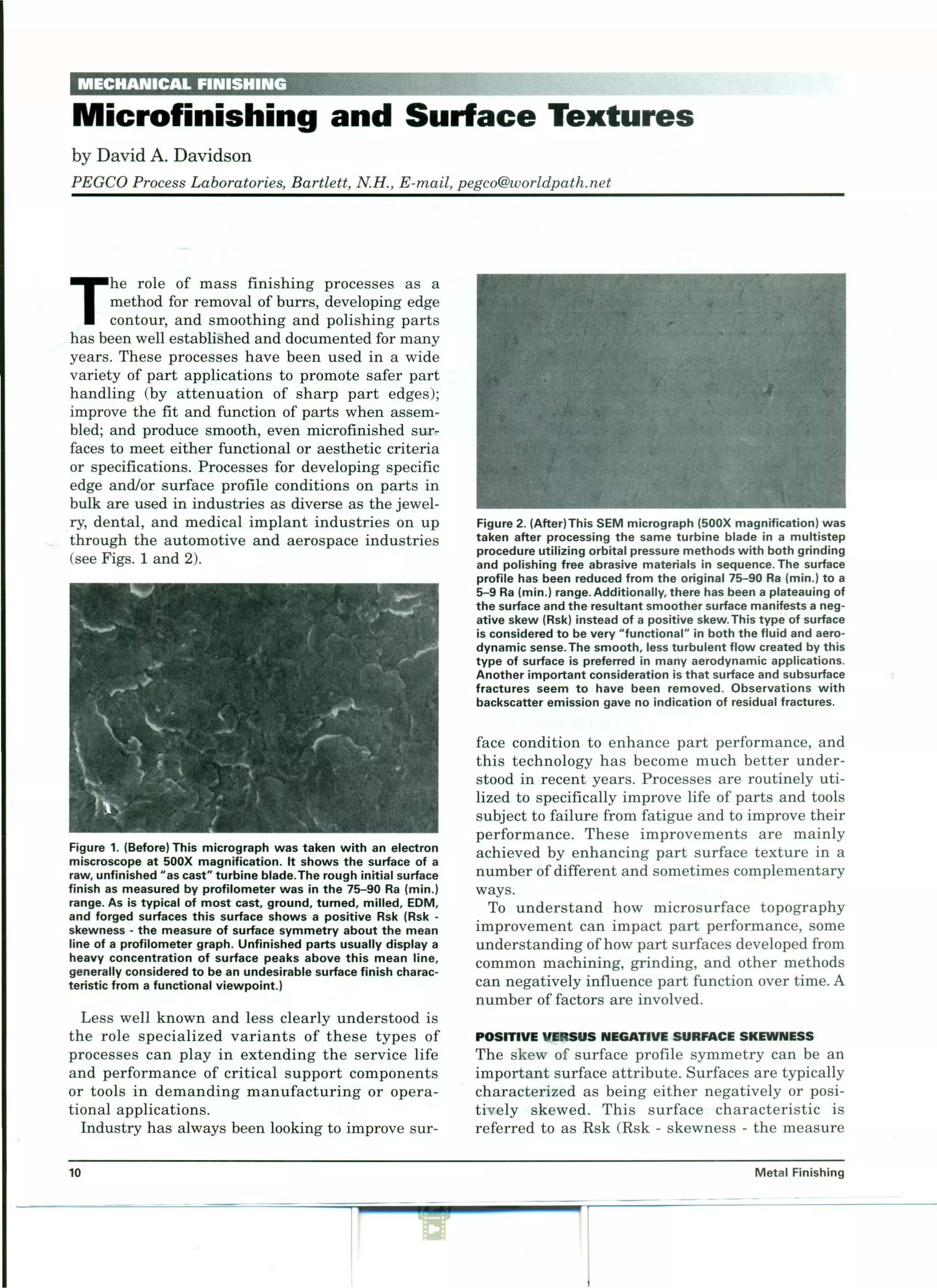 Mf microfinishing-surface textures | PDF