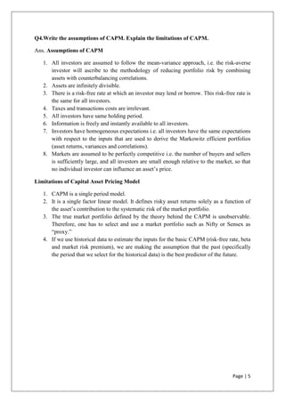 Mf0010 – security analysis and portfolio management | DOCX