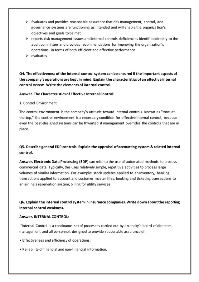 Mf0013 internal audit & control | PDF
