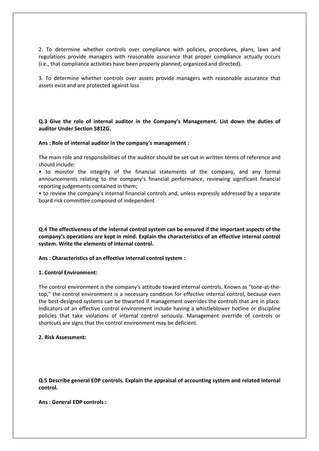 Mf0013 & internal audit & control | PDF