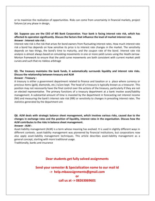 Mf0016 treasury management | PDF