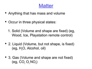 Components of Matter | PPT