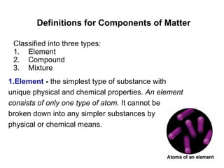 Components of Matter | PPT