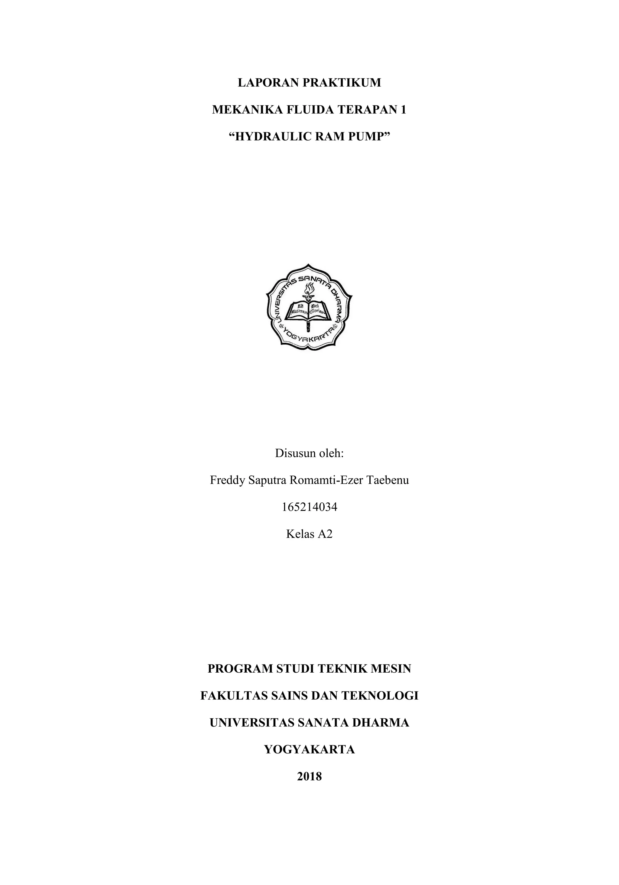 Analisis Hydraulic Ram Pump (HYDRAM) | PDF