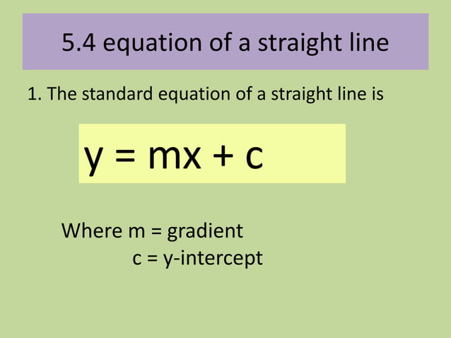 Mf4 chapter 5 the straight line ppt | PPT