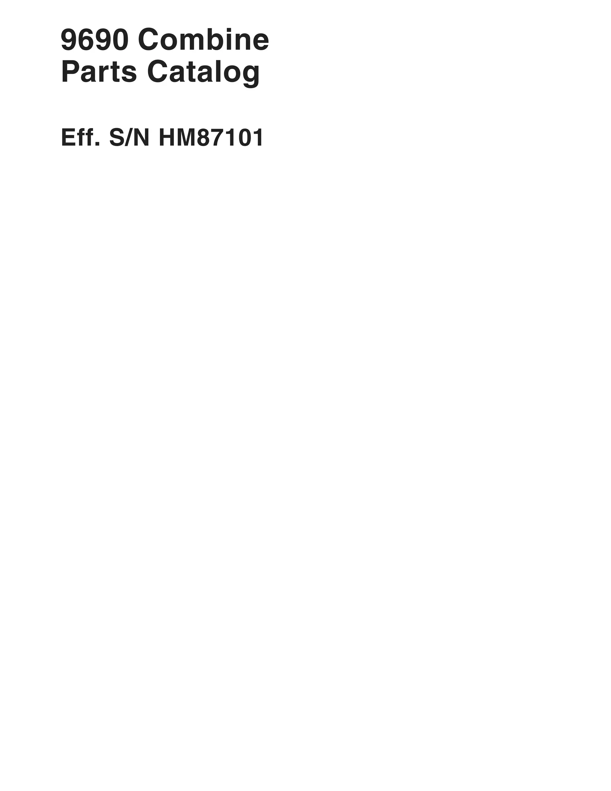 Massey Ferguson 9690 combine parts catalog | PDF