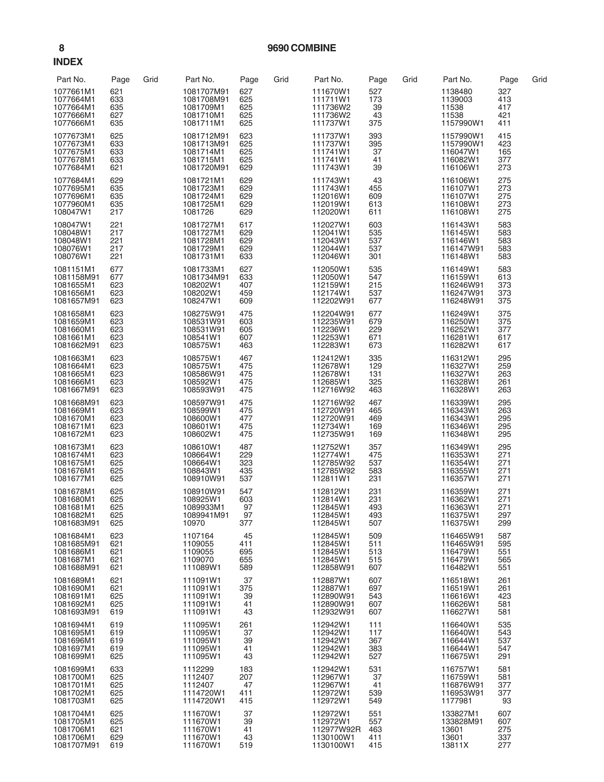 Massey Ferguson 9690 combine parts catalog | PDF