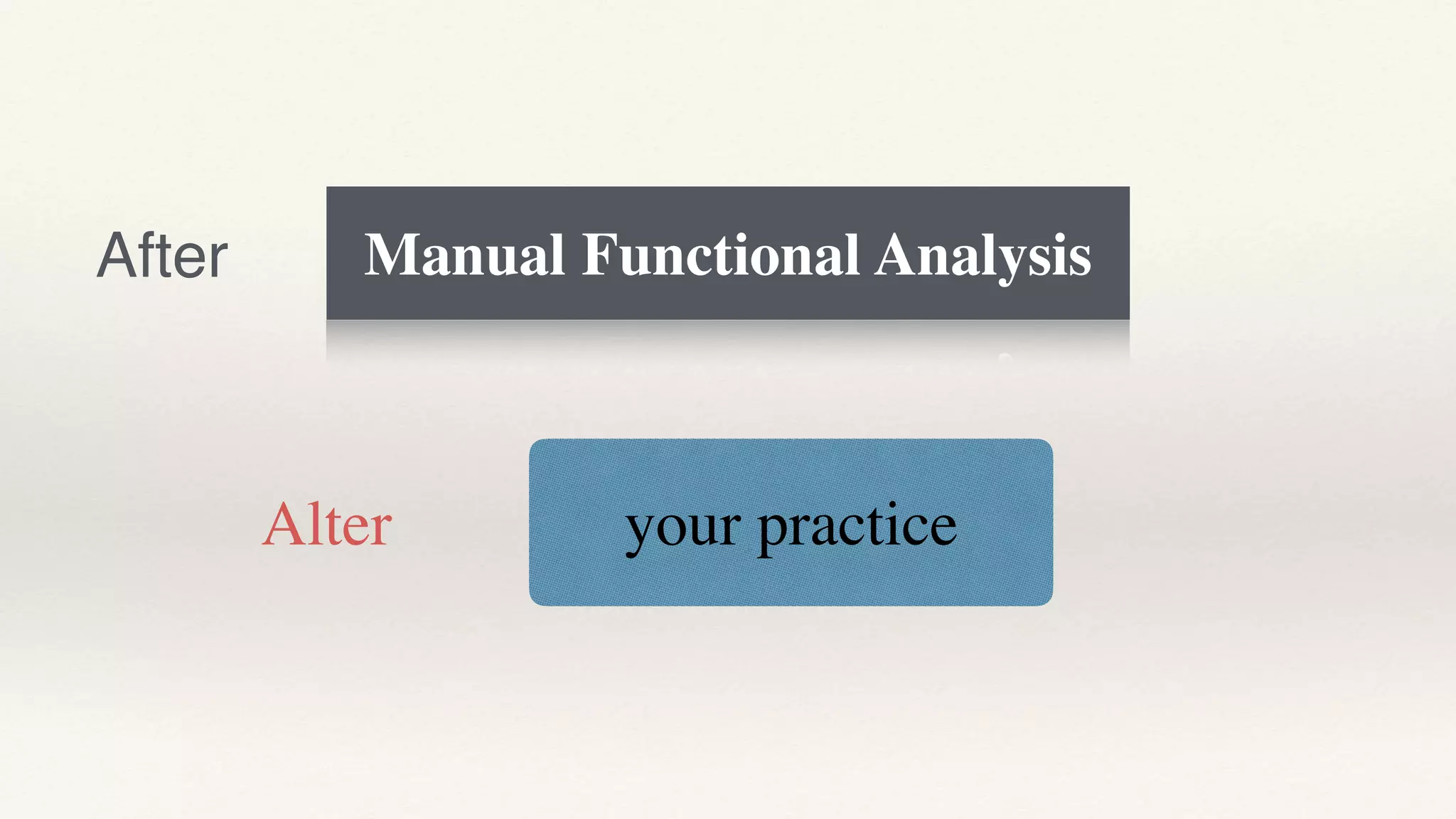 Manual Functional Analysis | PDF