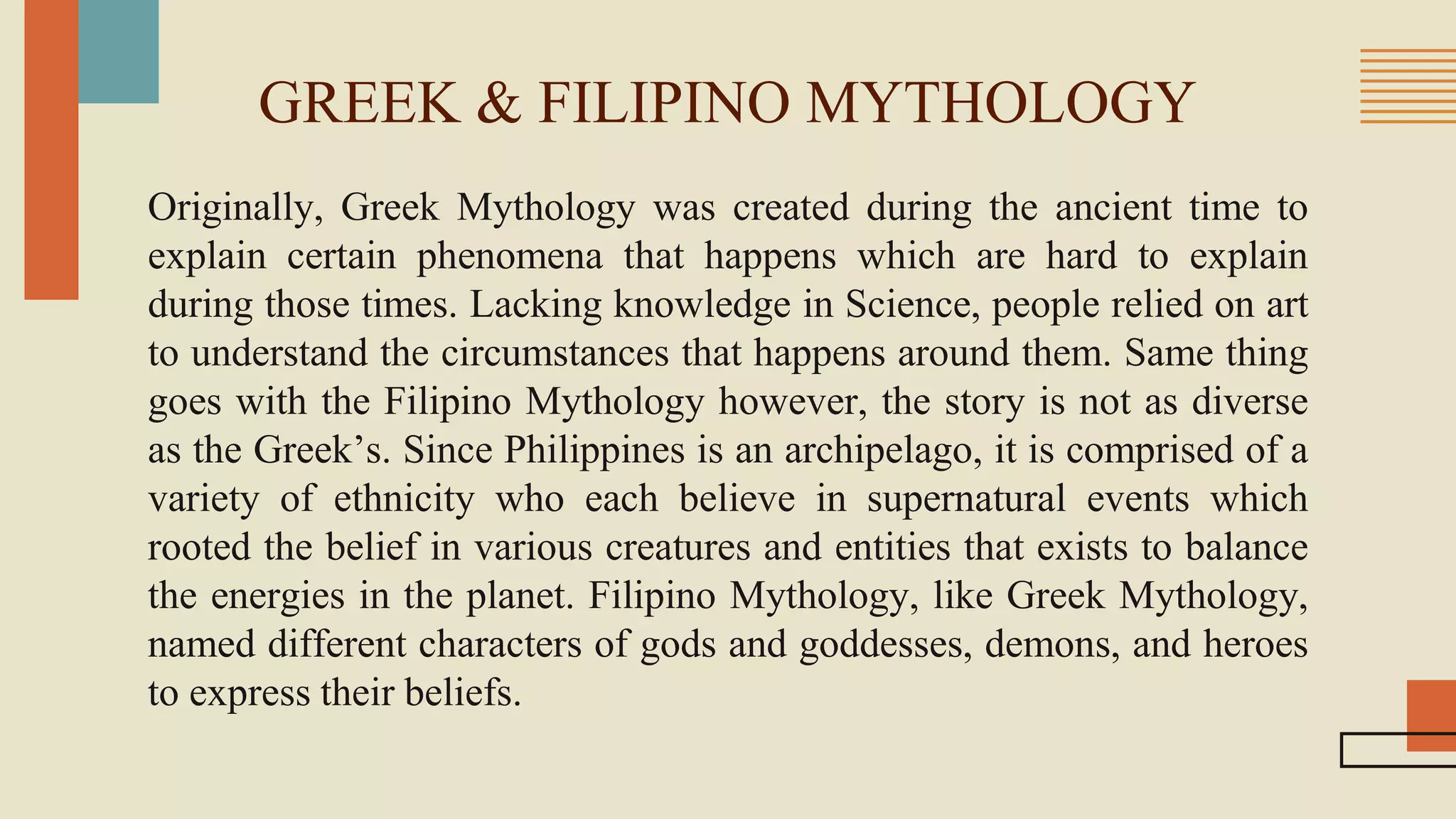 Greek and Filipino Mythology | PPTX