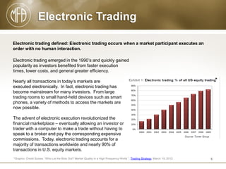 Electronic Trading: A Primer | PDF