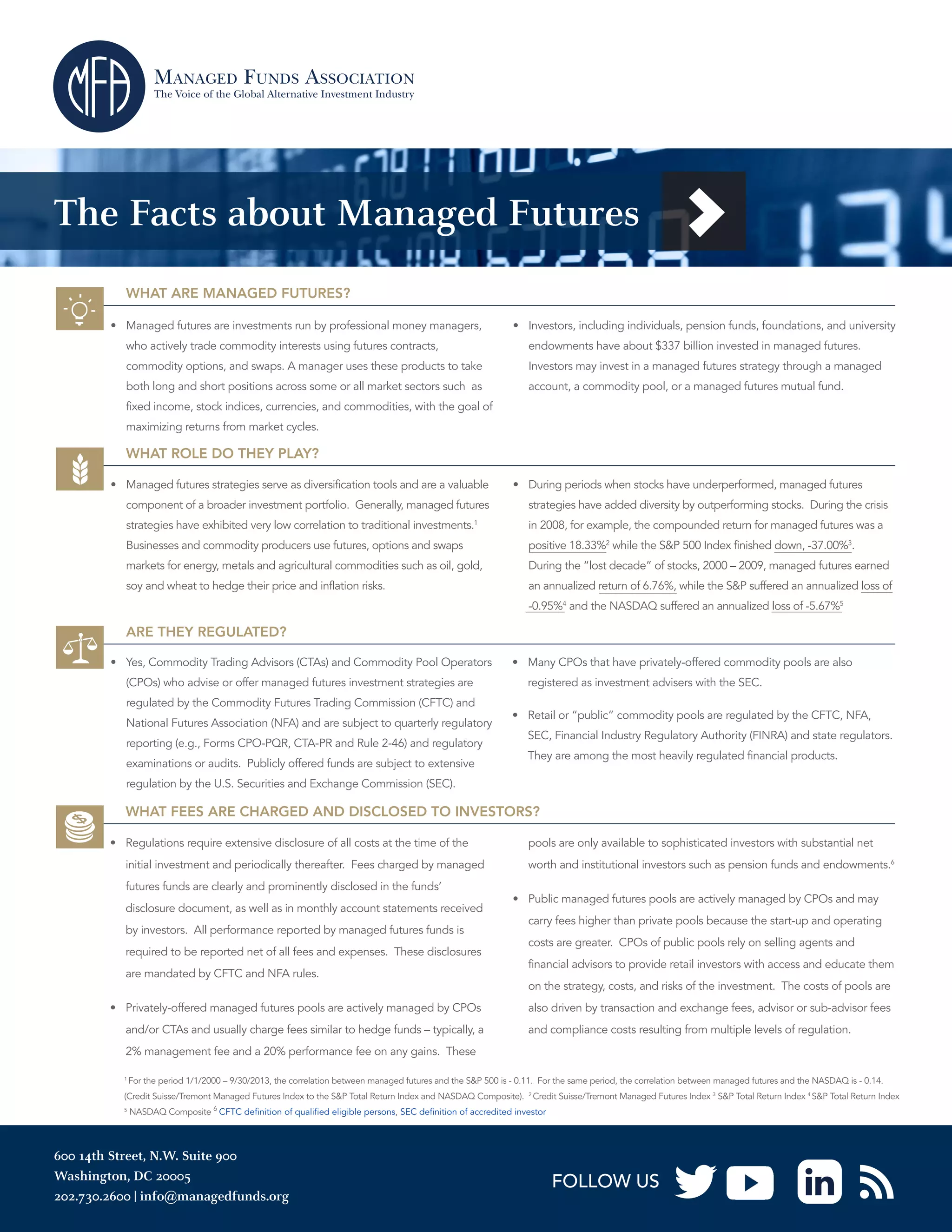 The Facts About Managed Futures | PDF | Stocks and Bonds | Personal Investing