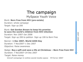 Unicef social media campaign | PPT | Social Networking | Internet