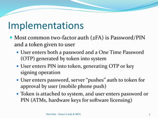 Intro to Smart Cards & Multi-Factor Authentication | PPTX