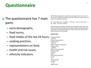 Malaysian Food Barometer - a survey to study the consequences of ...