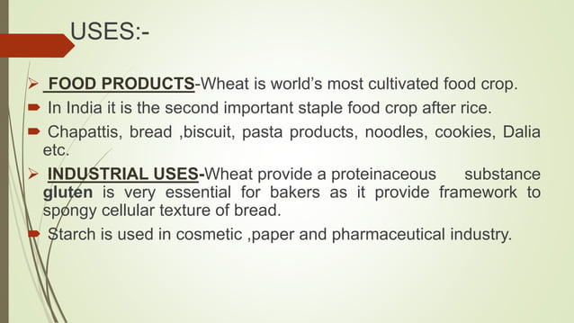 Wheat | PPTX | Agriculture | Industries