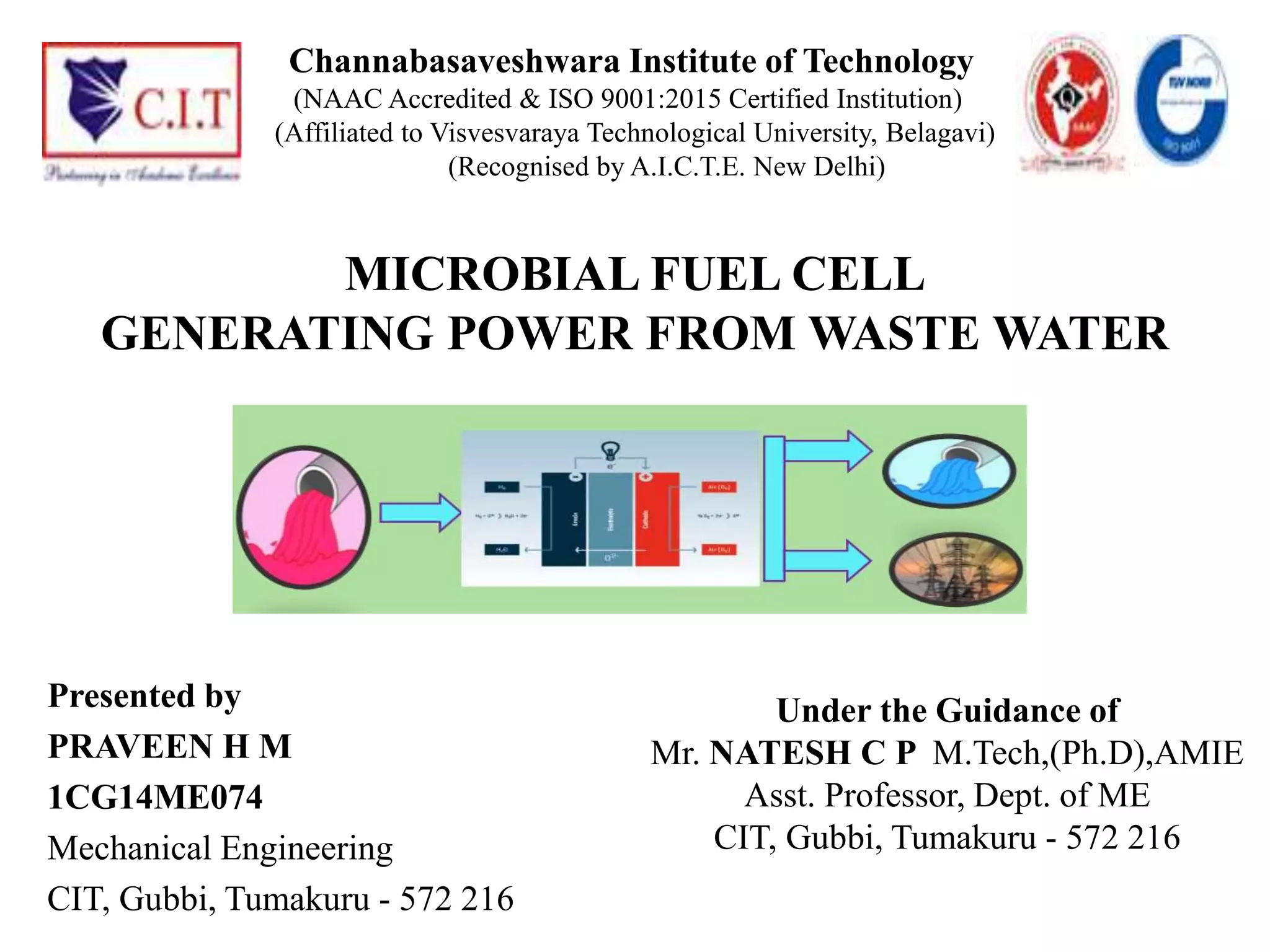 MICROBIAL FUEL CELL | PPTX