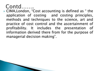 Mfc cost accounting | PPTX
