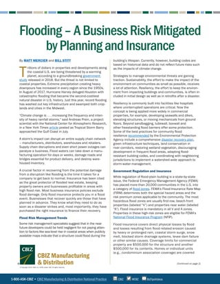 Flooding - A Business RIsk Mitigated by Planning and Insurance | PDF