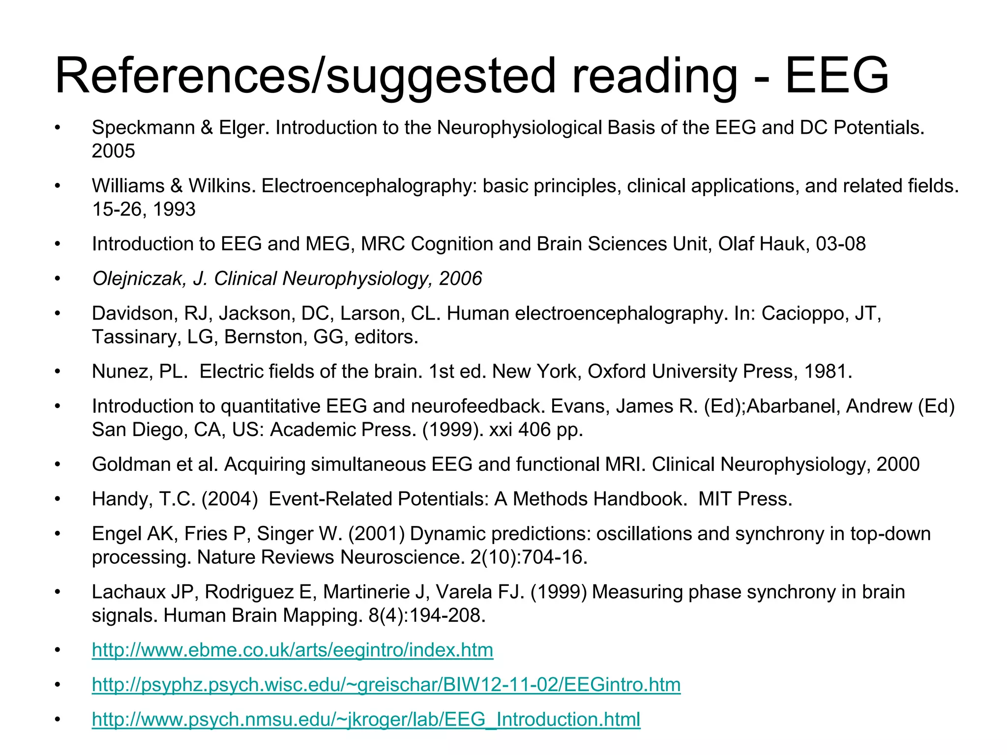 Basics of EEG | PPTX
