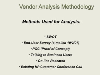 MFD Vendor Analysis Presentation | PPTX
