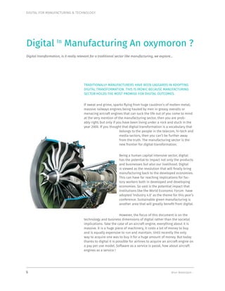 Digital Transformation in the Manufacturing sector | PDF