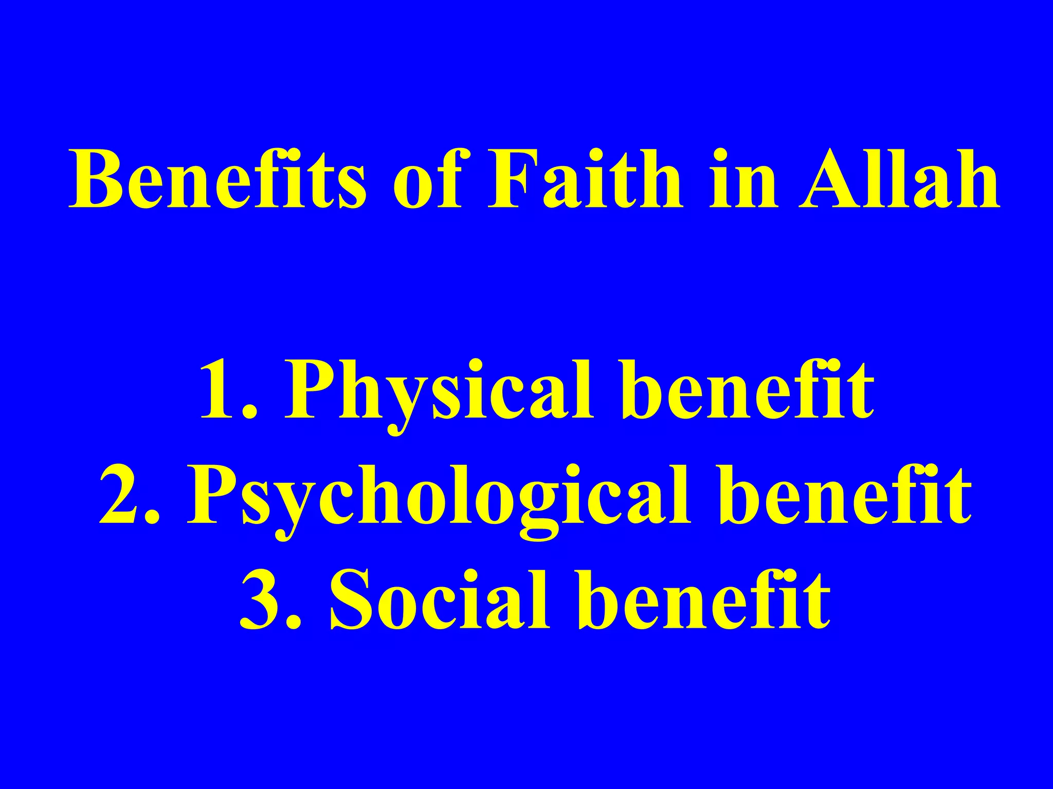 Faith in Allah (swt) According to the Holy Quran | PPTX