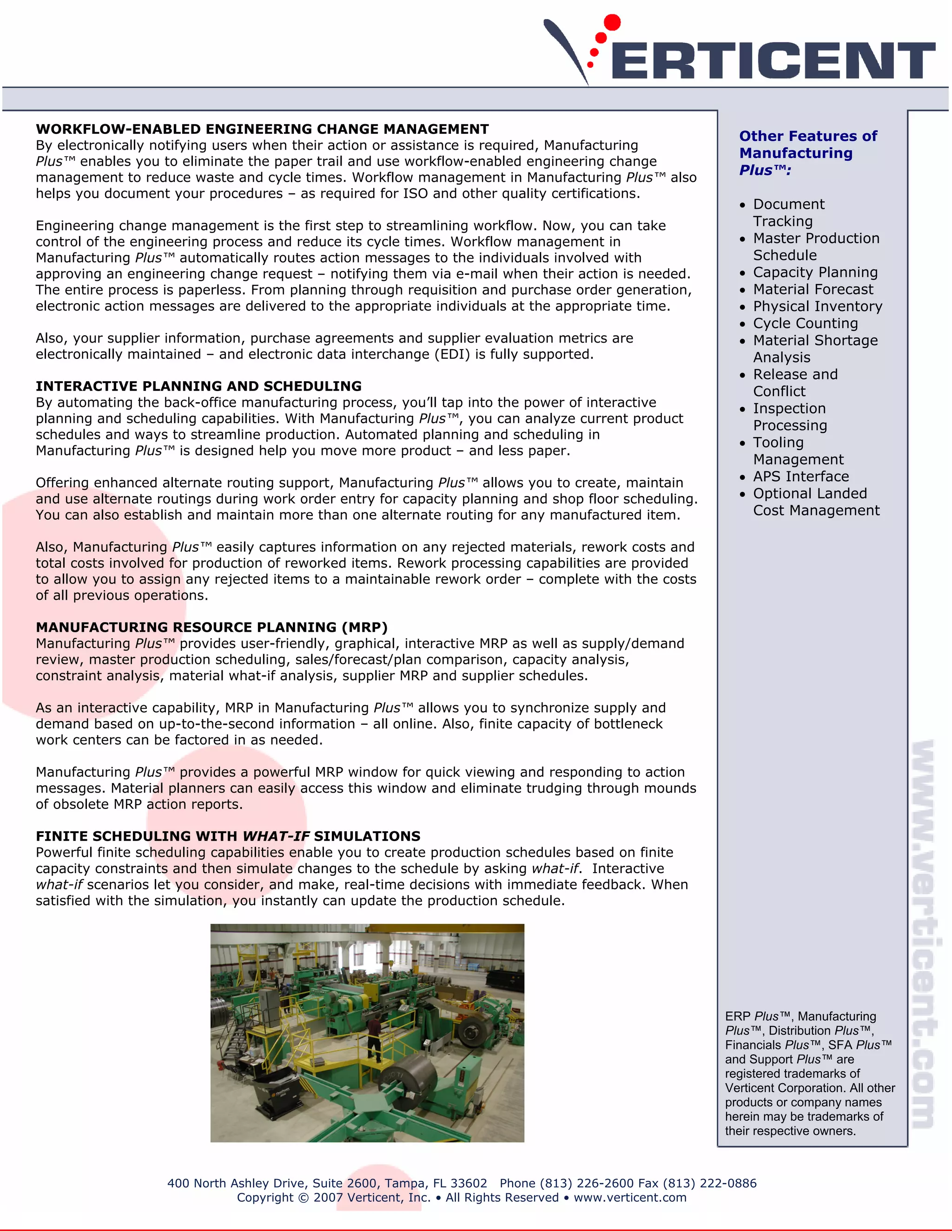 Verticent Mfg Plus | PDF
