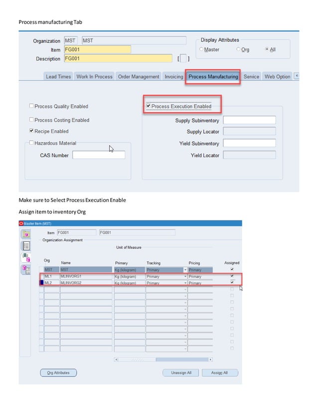 Oracle Process Manufacturing Setup EBS12.2 | DOCX | Business | Business ...