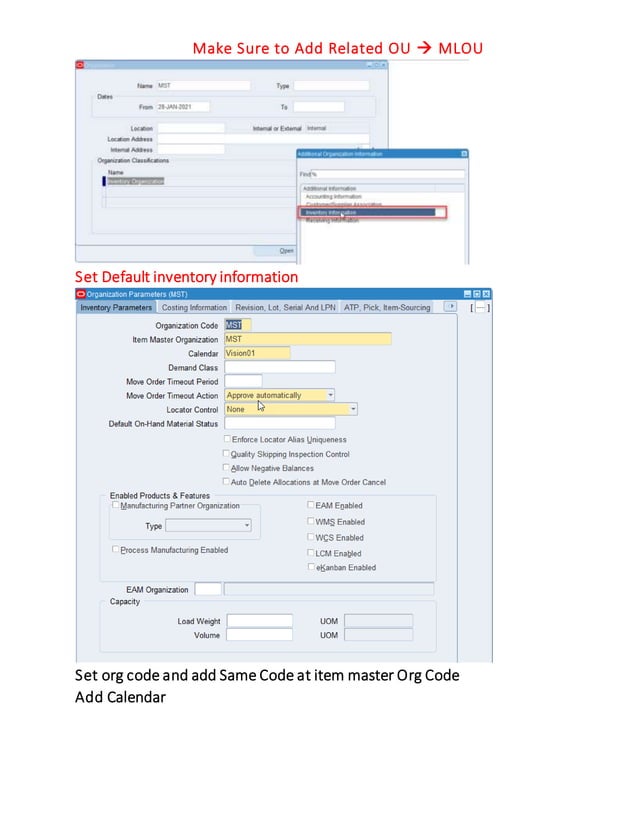 Oracle Process Manufacturing Setup EBS12.2 | DOCX | Business | Business ...
