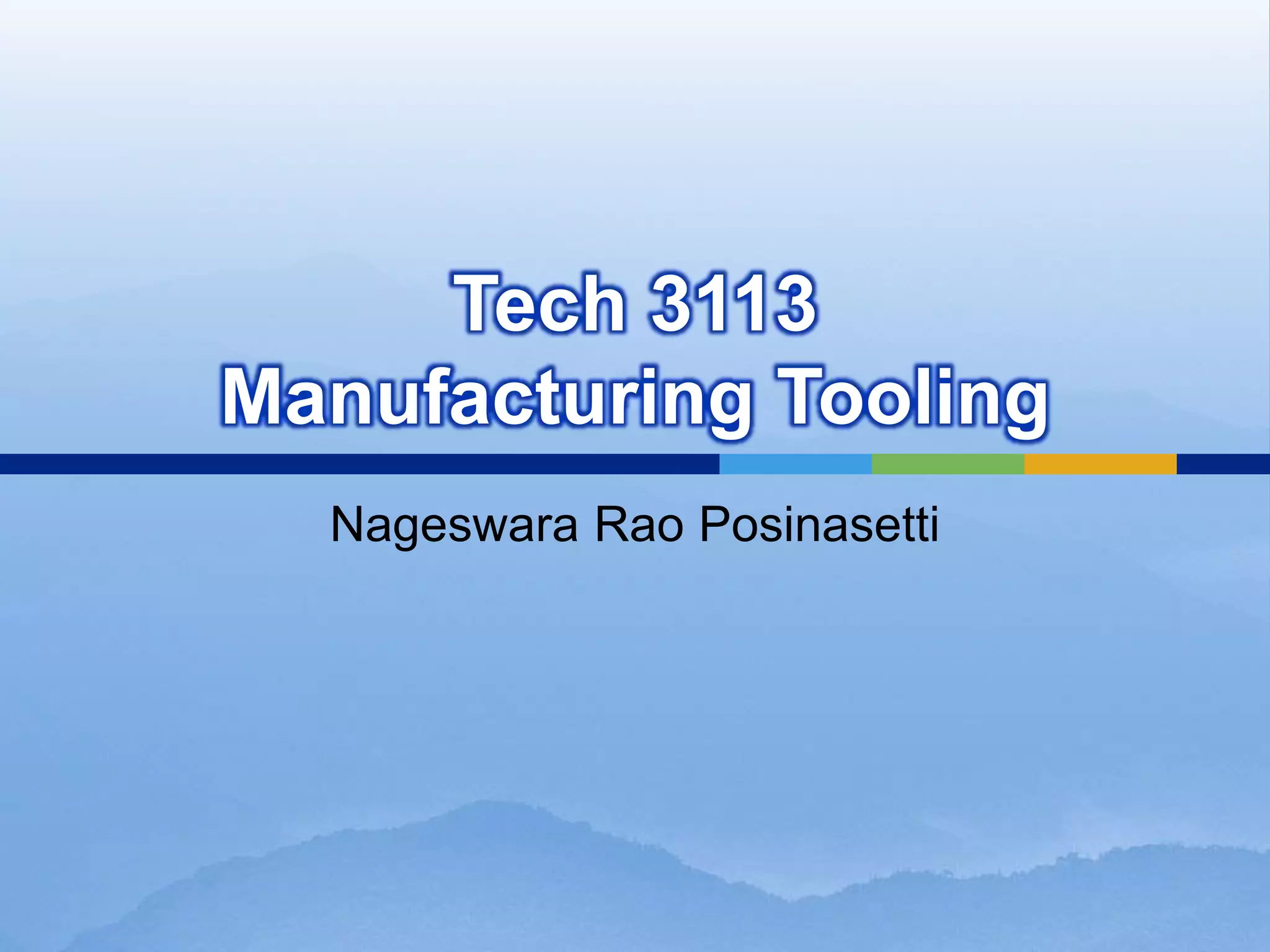 Mfg tooling 01 intro | PPTX
