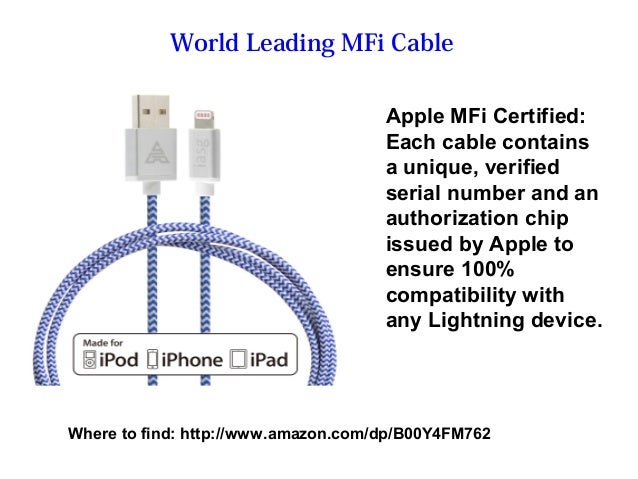 Specification of MFi Cable