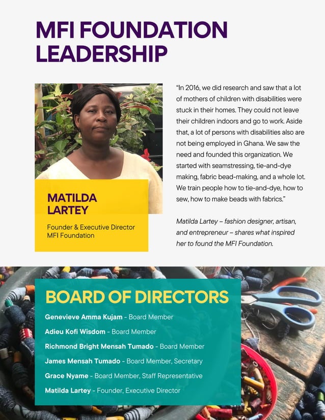2023 Annual Report for the Matilda Flow Inclusion (MFI) Foundation | PDF