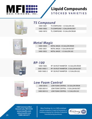 MFI full finishing product catalog with technical assistance info | PDF