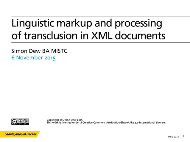 Linguistic markup and transclusion processing in XML documents | PPT