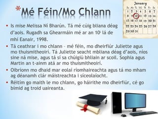 Mé Féin agus mo Shaol | PPT