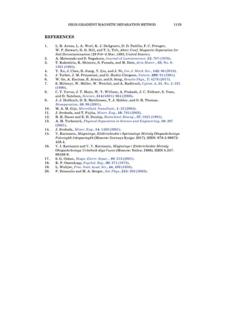 High-Gradient Magnetic Separation Method for Weakly Magnetic Particles ...