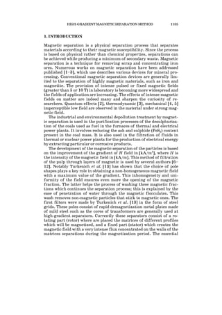 High-Gradient Magnetic Separation Method for Weakly Magnetic Particles ...