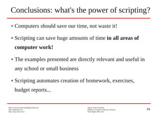 The Power of scripting | PDF
