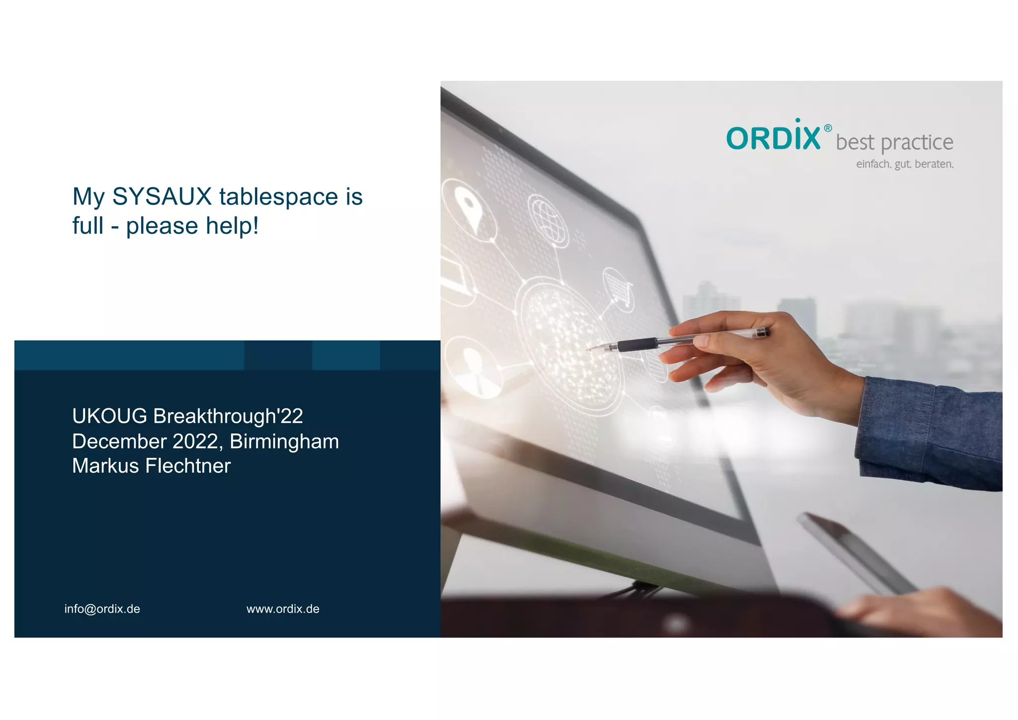 My Sysaux Tablespace Is Full Please Ppt