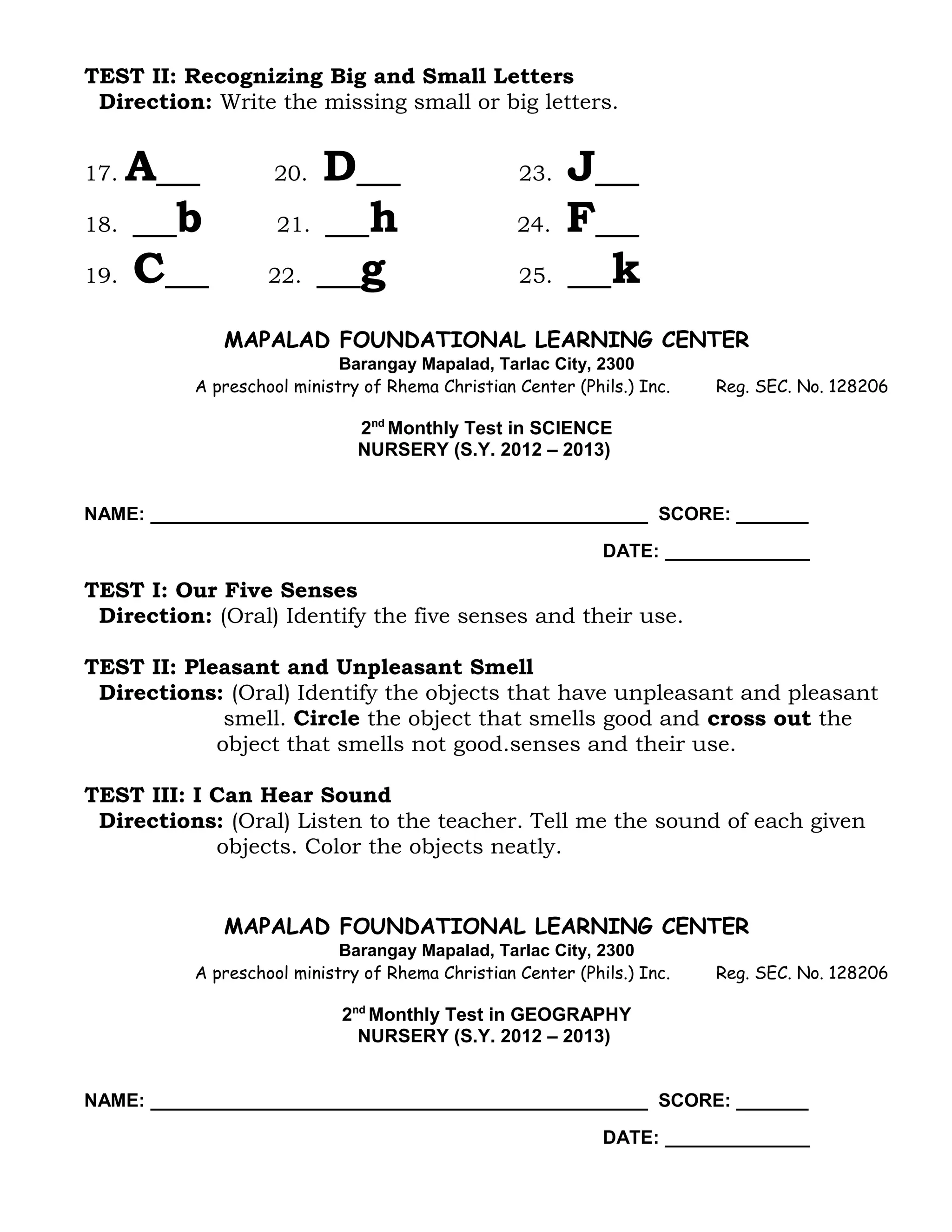 MFLC 2nd Monthly Test | PDF
