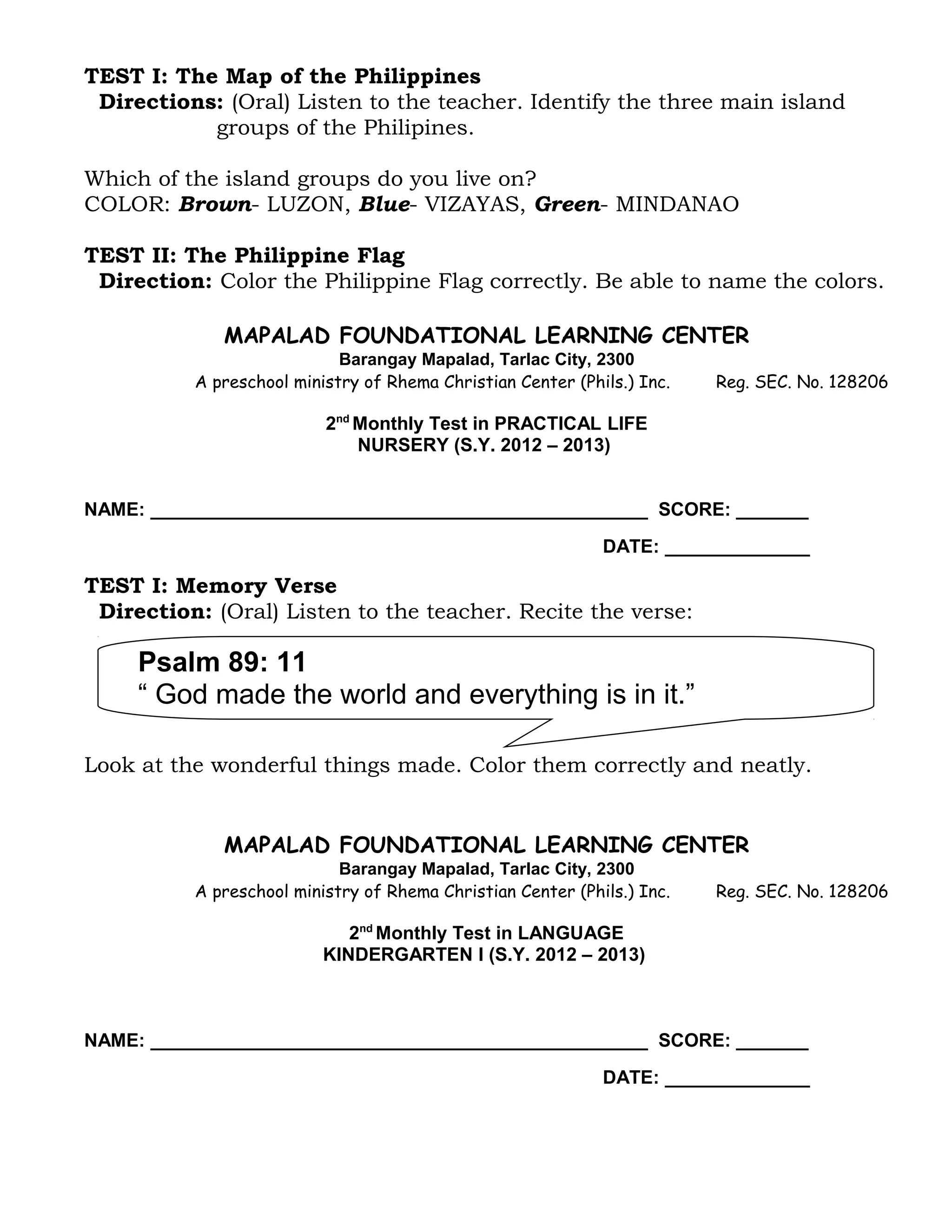 MFLC 2nd Monthly Test | PDF