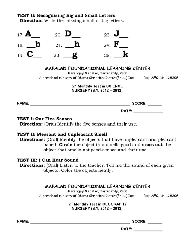 MFLC 2nd Monthly Test | PDF